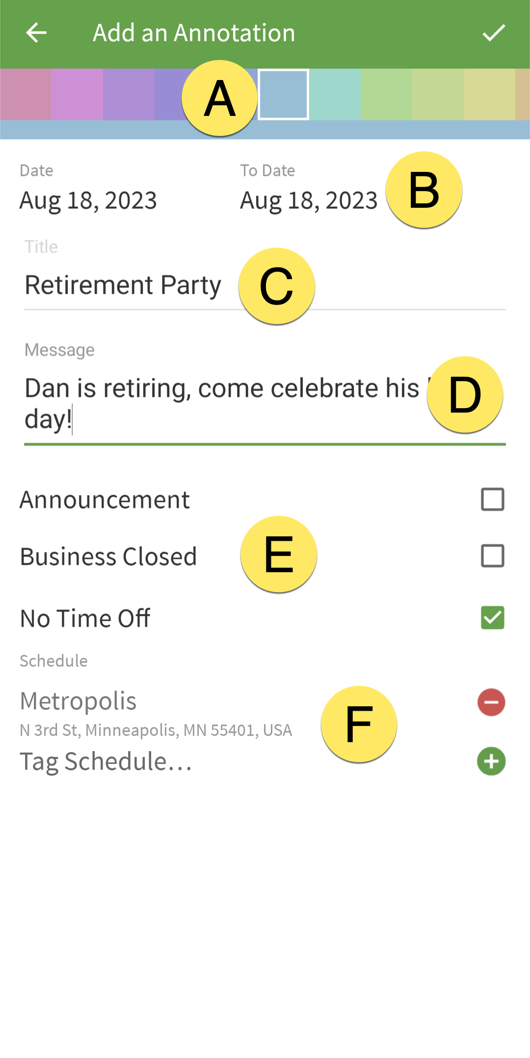 Using Annotations – When I Work Help Center