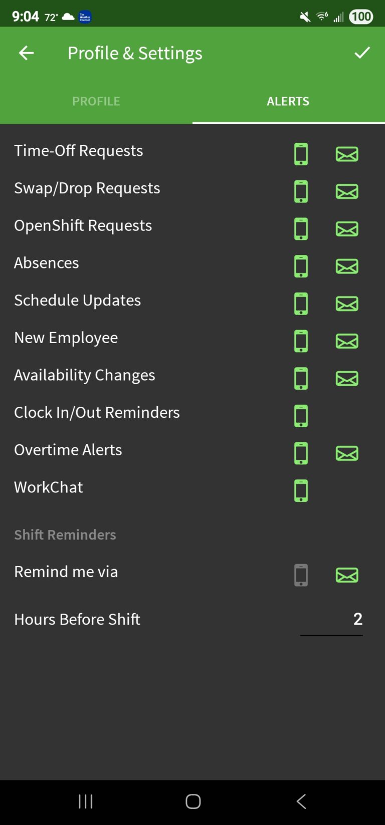 Setting Your Alert Preferences – When I Work Help Center
