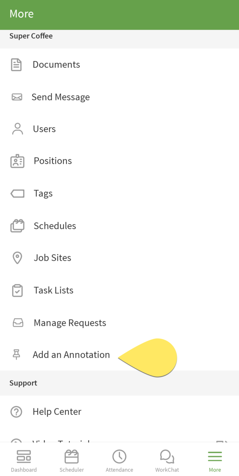 Using Annotations – When I Work Help Center