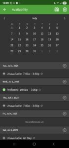 Setting Your Availability – When I Work Help Center