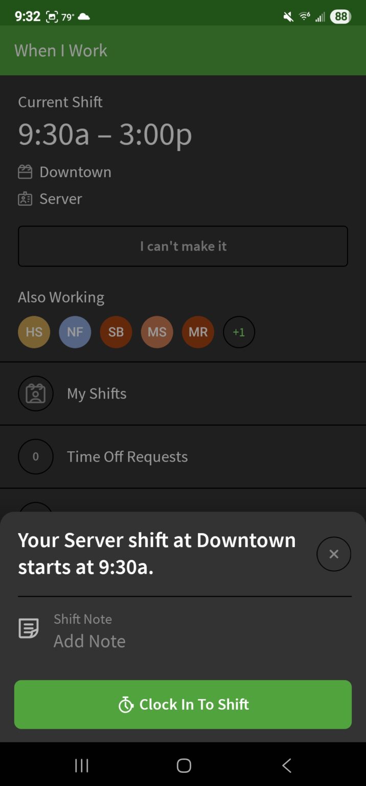 Clocking In and Out – When I Work Help Center
