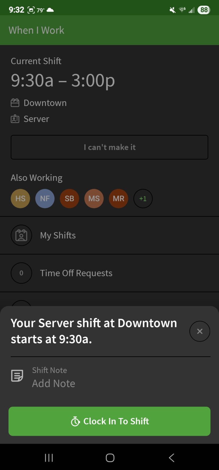 Clocking In and Out – When I Work Help Center