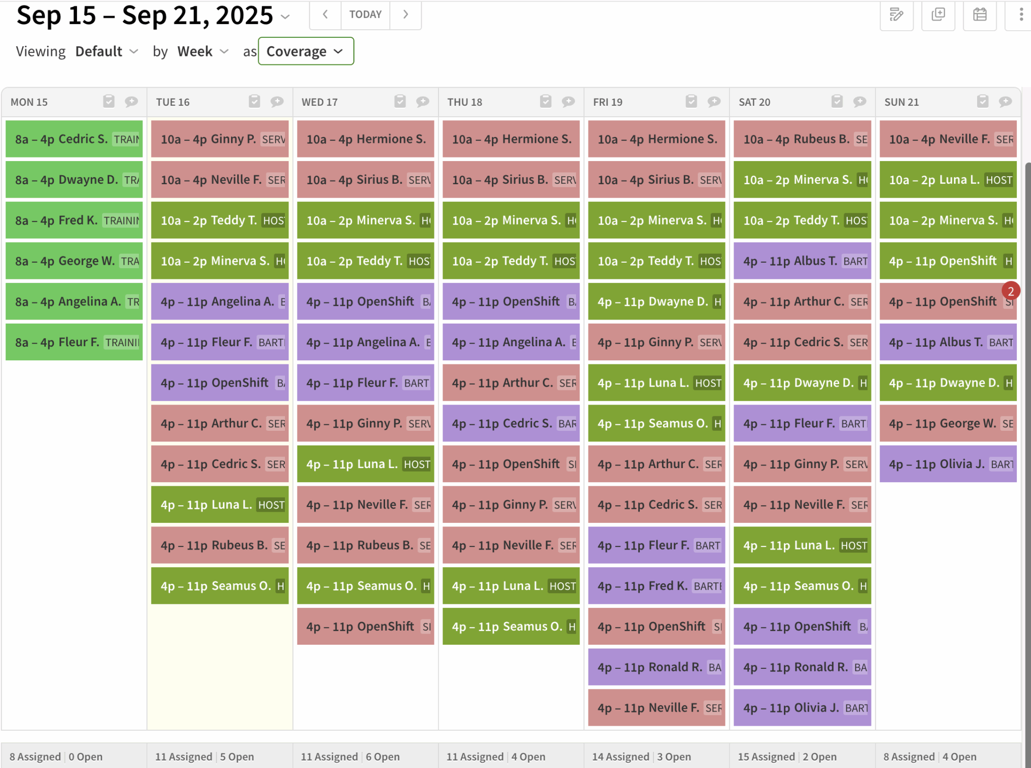 Schedule Views – When I Work Help Center