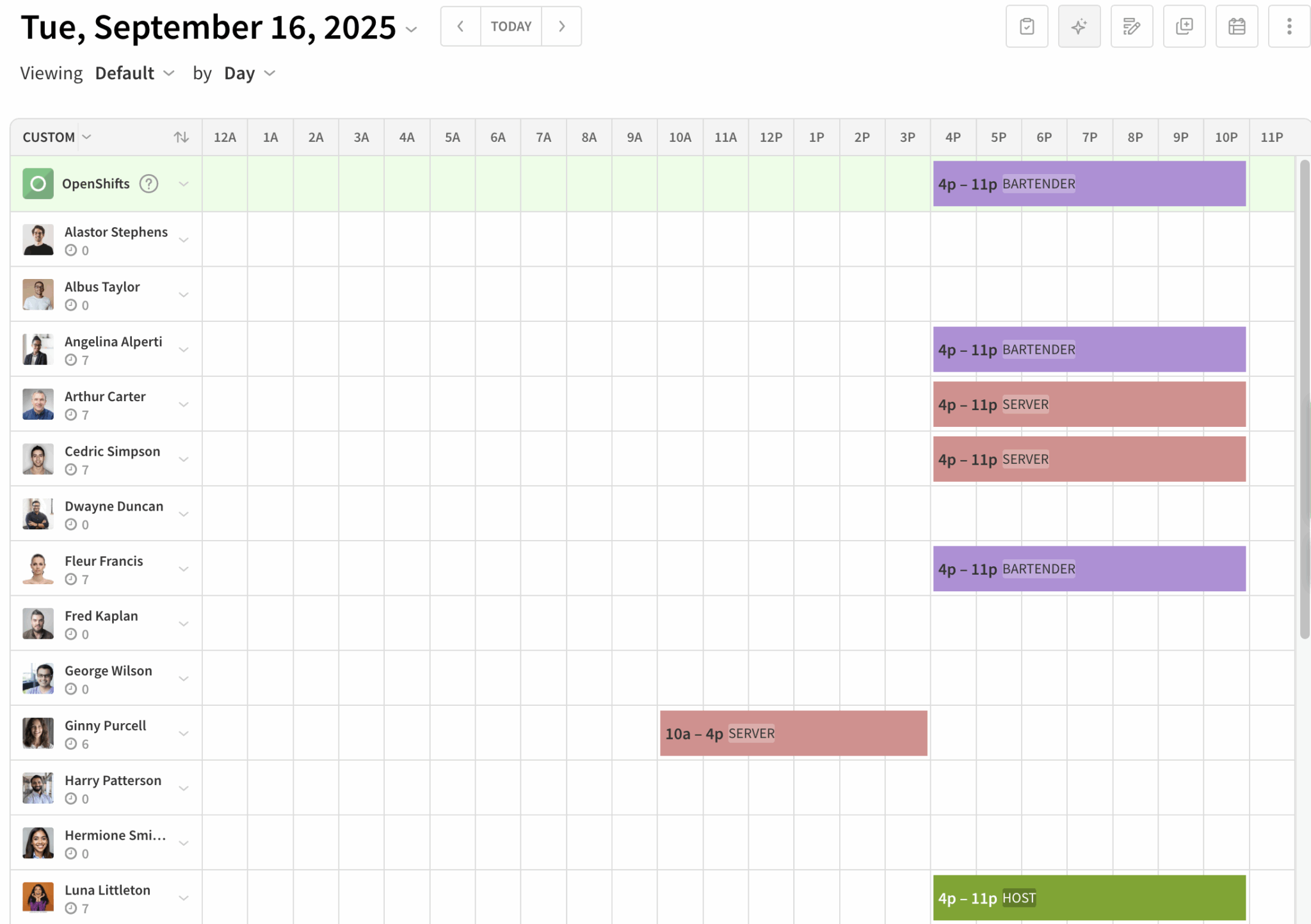 Schedule Views – When I Work Help Center