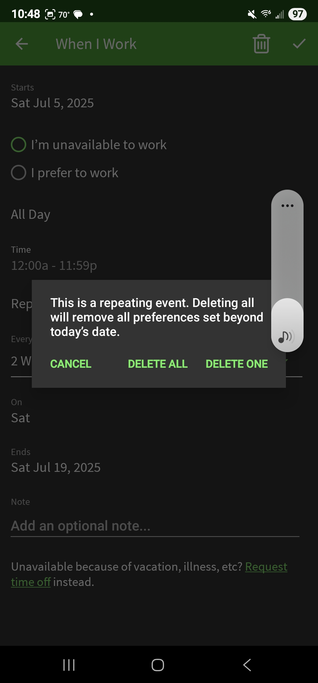 Setting Your Availability – When I Work Help Center