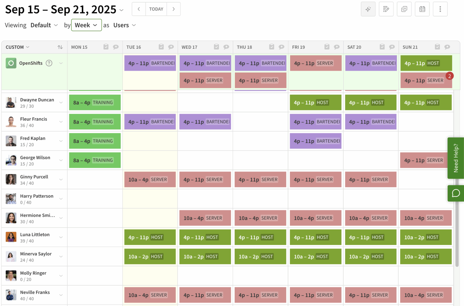 Schedule Views – When I Work Help Center