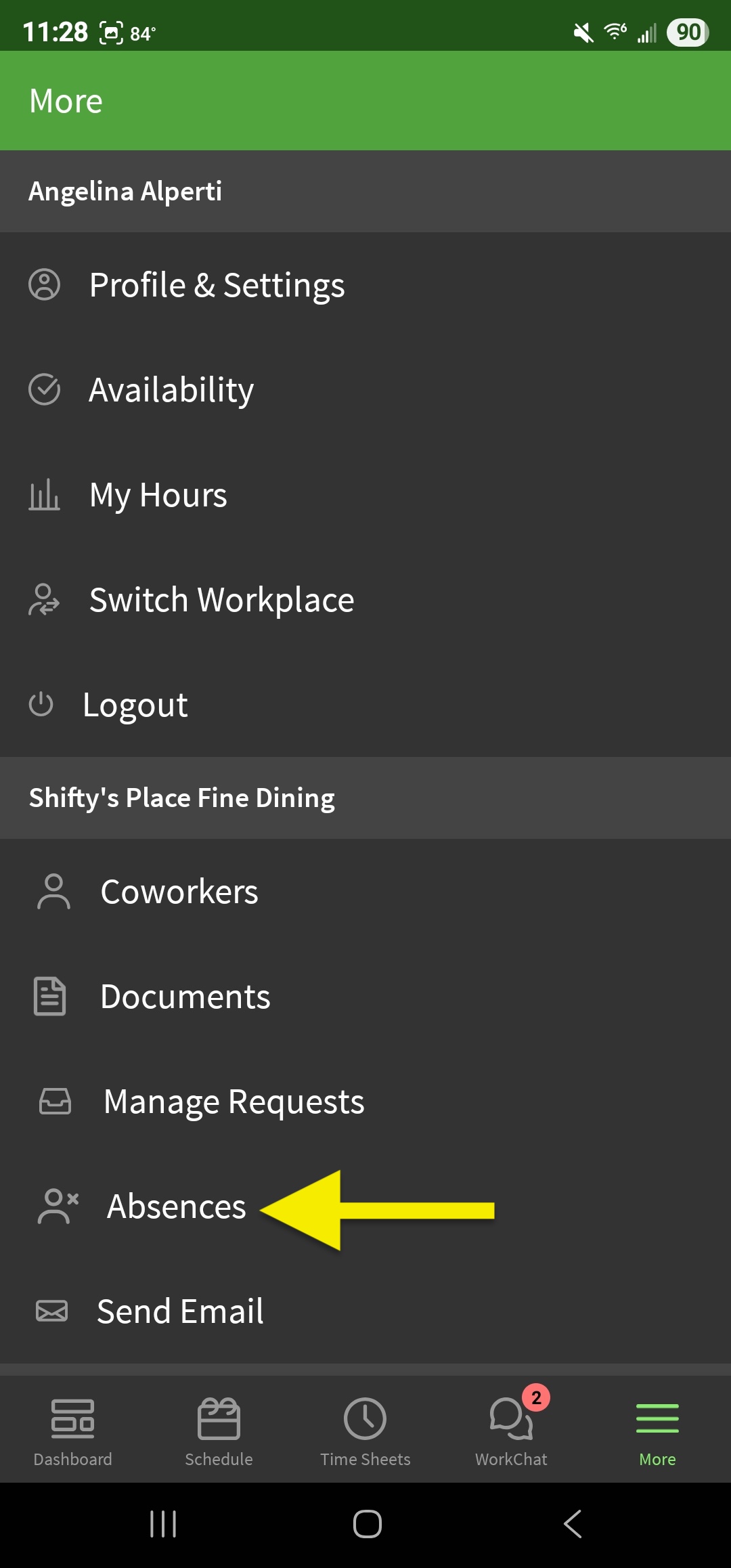 Reporting Yourself Absent – When I Work Help Center