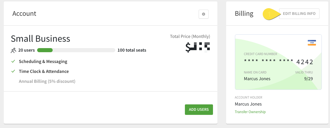 Updating Billing Information – When I Work Help Center