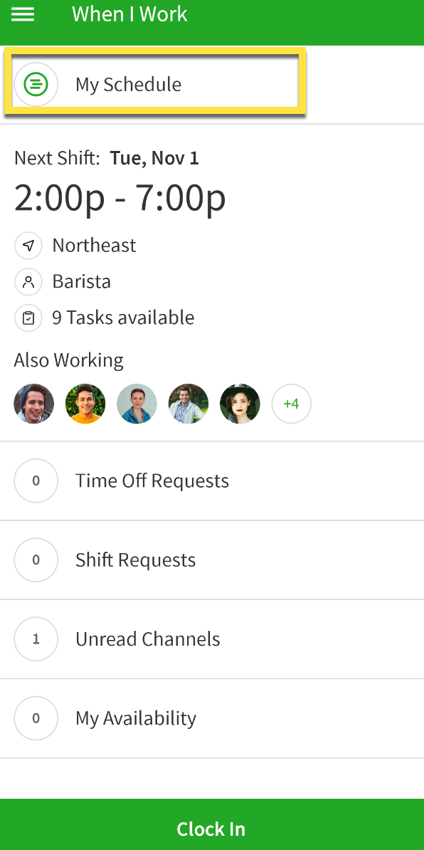 Viewing Your Schedule – When I Work Help Center