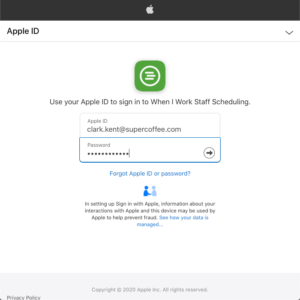 Signing in with Your Apple ID – When I Work Help Center
