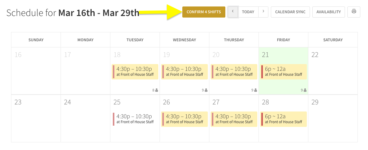 Confirming Your Shifts – When I Work Help Center