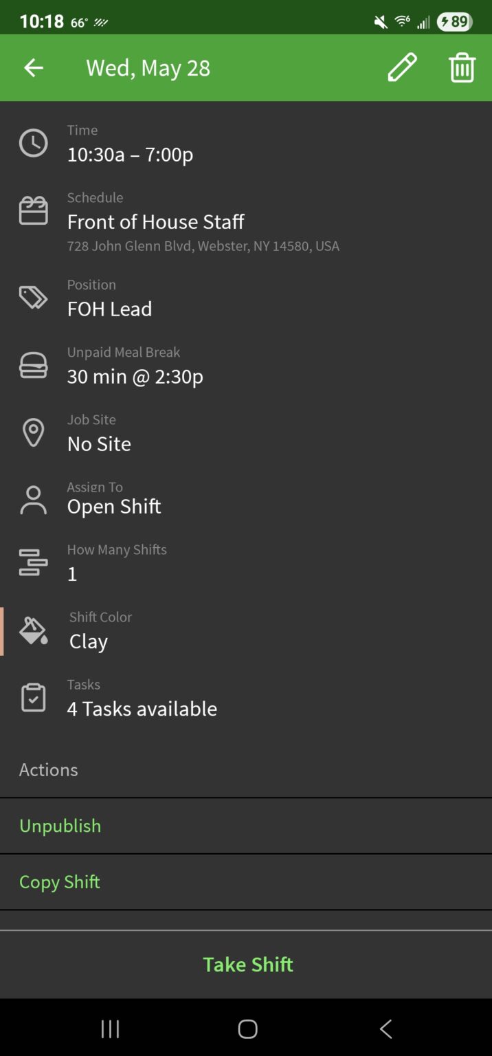 Scheduling a Shift – When I Work Help Center