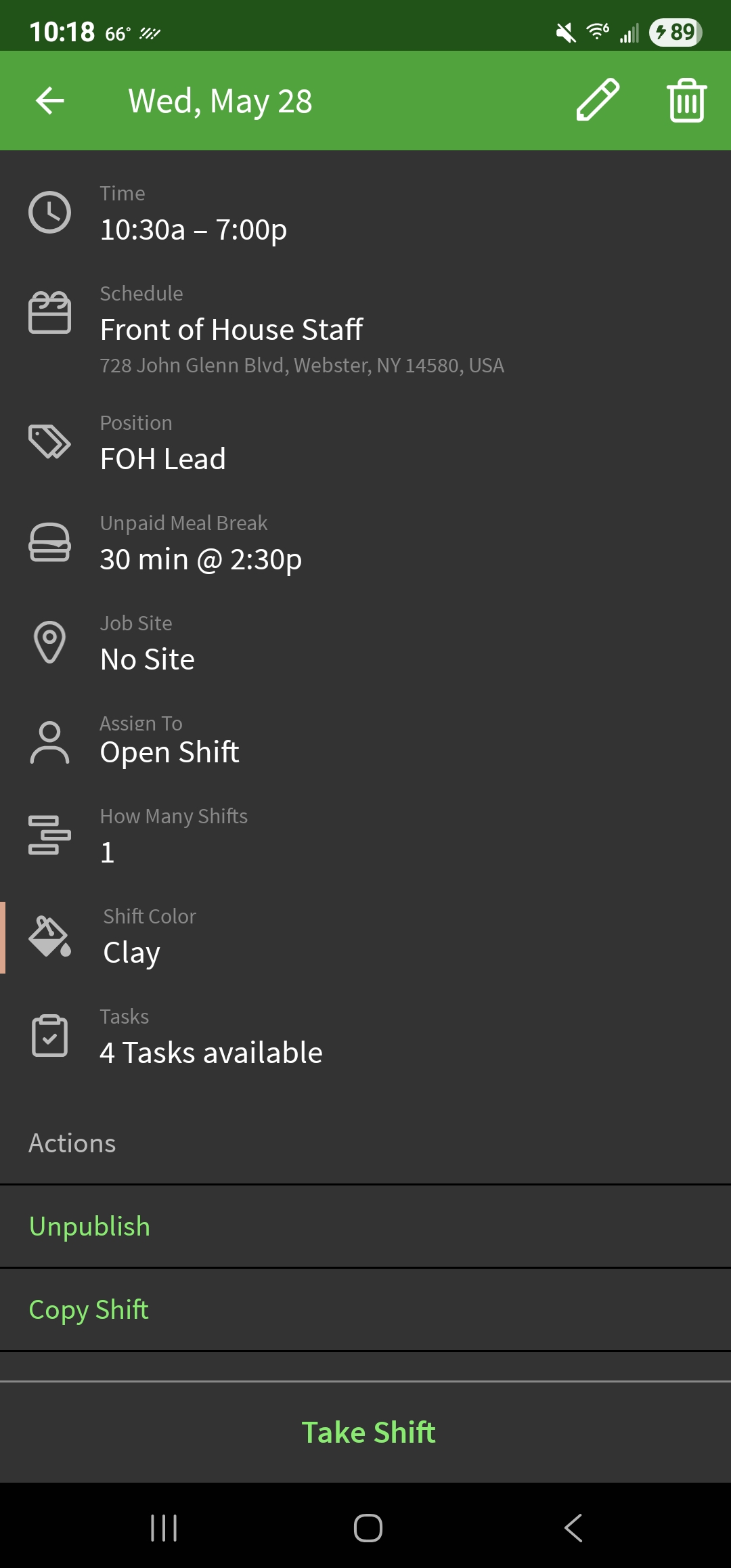 Scheduling a Shift – When I Work Help Center