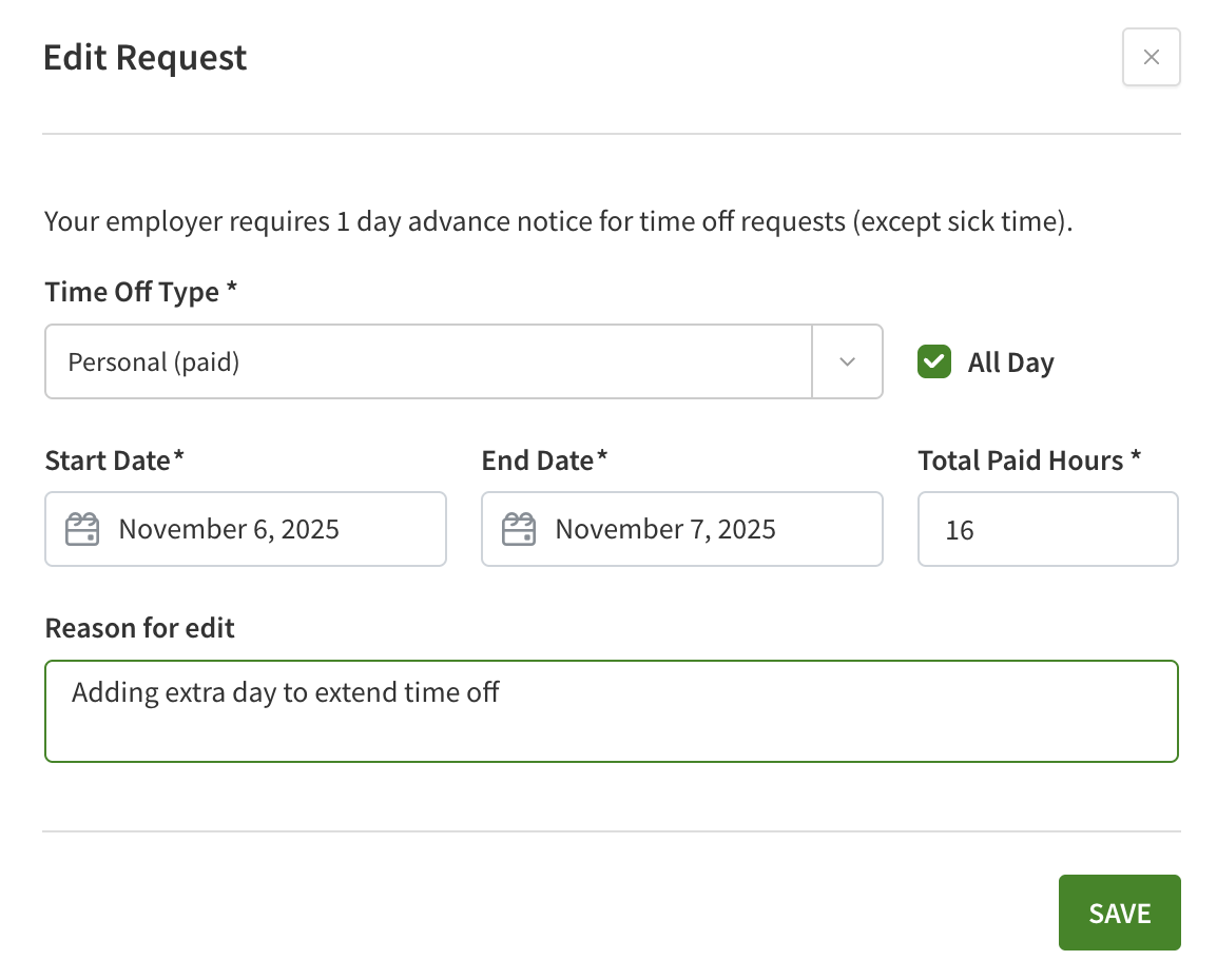 Requesting Time Off – When I Work Help Center