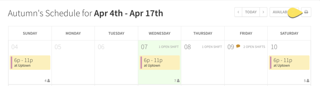 Printing the Schedule – When I Work Help Center