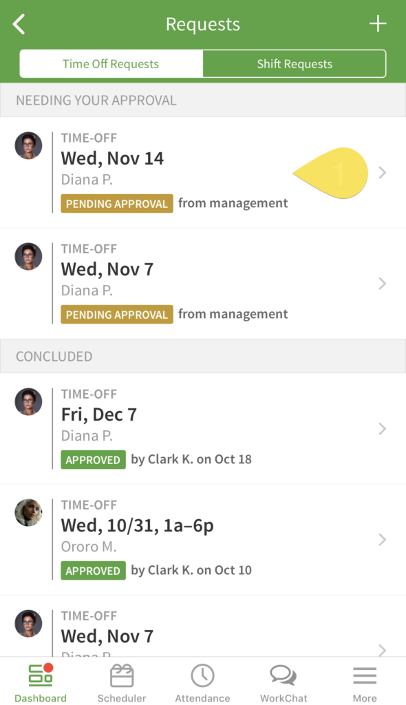 Managing Time Off Requests – When I Work Help Center