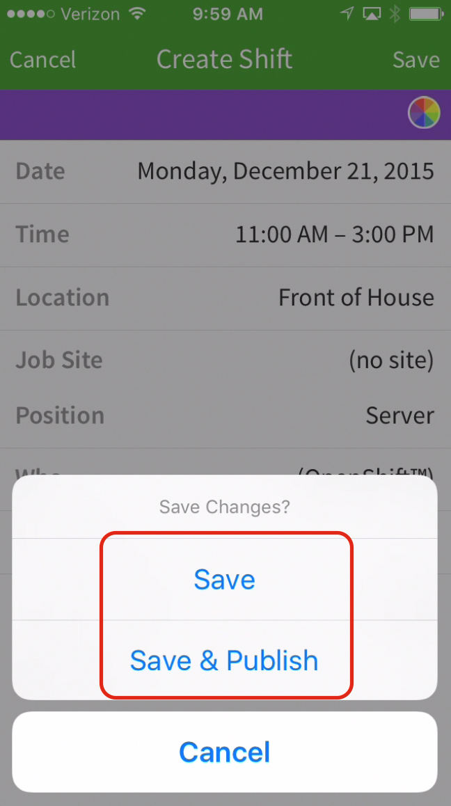 Scheduling an OpenShift (Open Scheduling) – When I Work Help Center