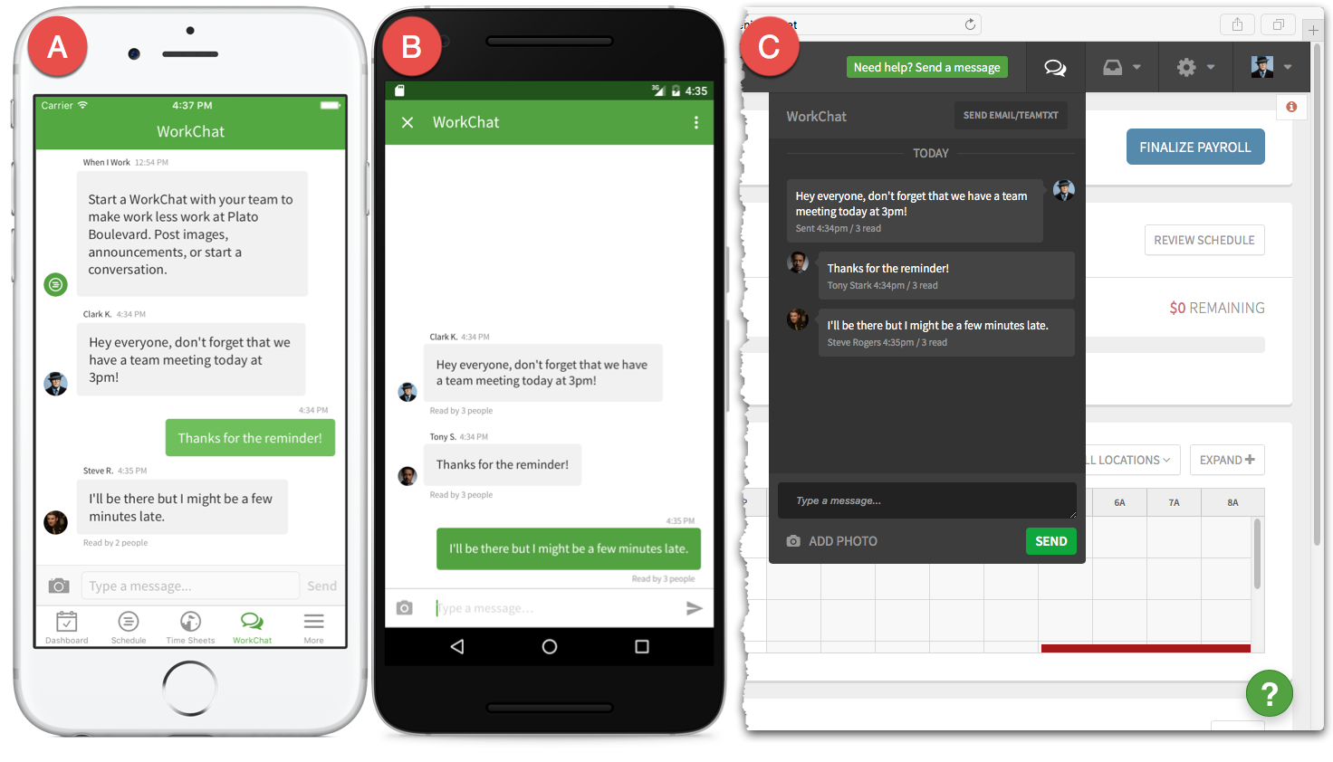 Using WorkChat – When I Work Help Center
