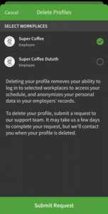 Request Profile Deletion – When I Work Help Center