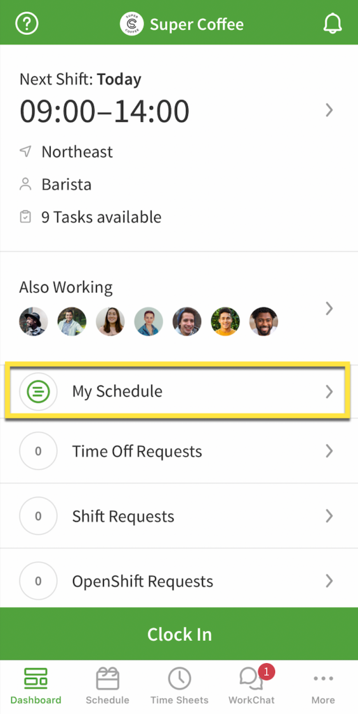 Viewing Your Schedule – When I Work Help Center
