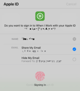 Signing in with Your Apple ID – When I Work Help Center