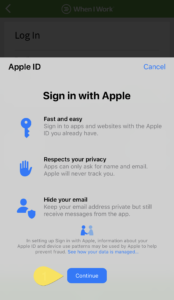 Signing in with Your Apple ID – When I Work Help Center