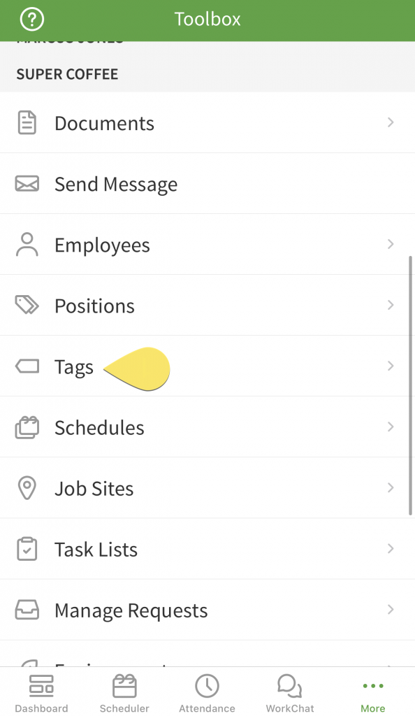Creating and Managing Tags – When I Work Help Center