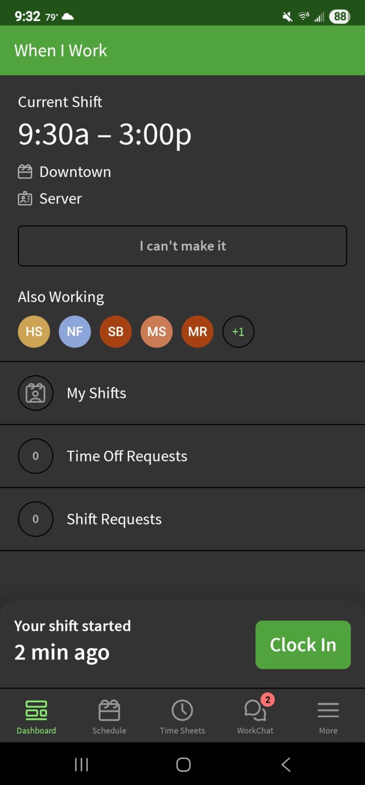Clocking In and Out – When I Work Help Center