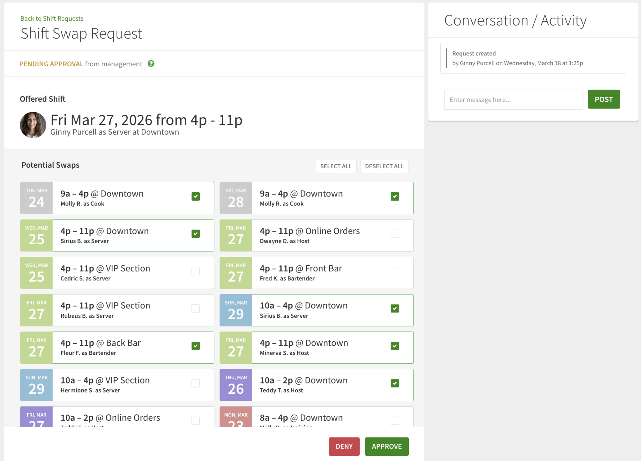 Processing Shift Requests – When I Work Help Center