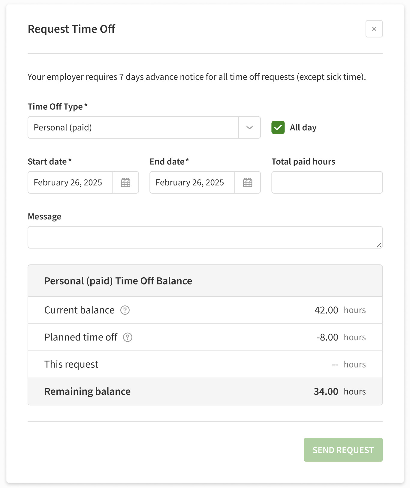 Checking Your Time Off Balance – When I Work Help Center
