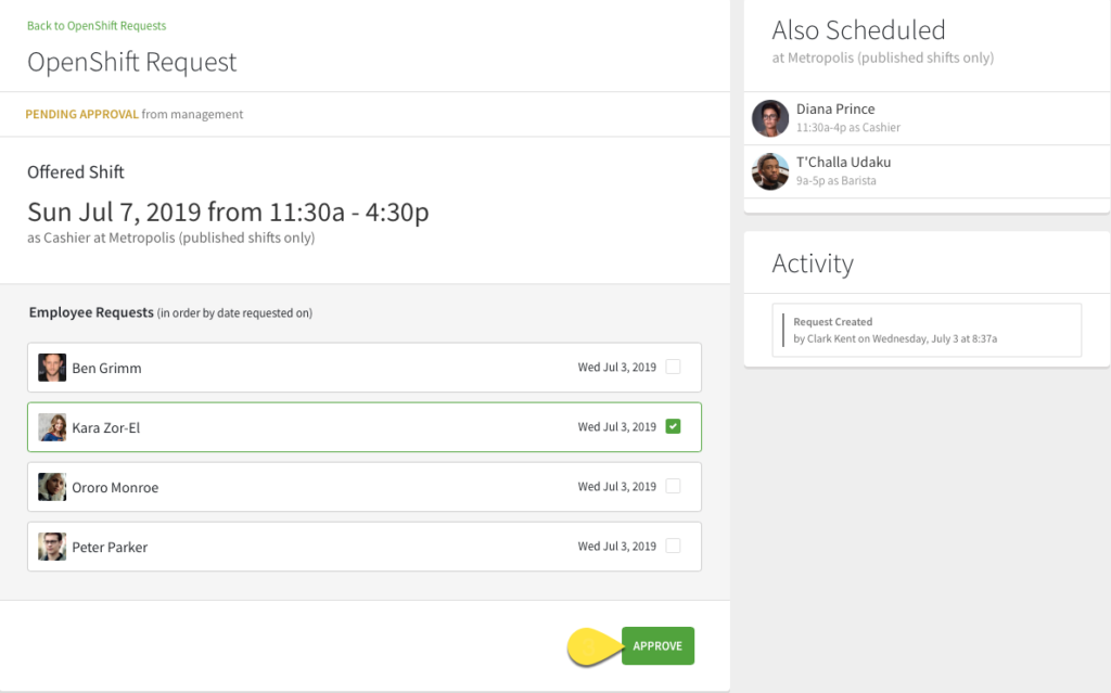 Process OpenShift Requests – When I Work Help Center