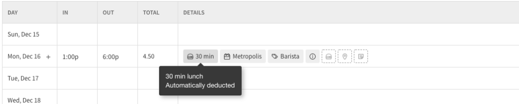 Automatically Deduct Scheduled Breaks – When I Work Help Center