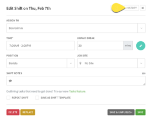 Shift History – When I Work Help Center
