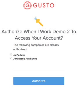 Gusto Integration – When I Work Help Center