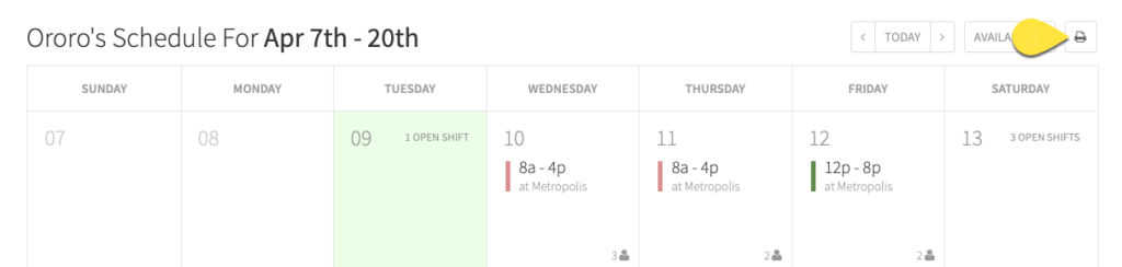 Printing the Schedule – When I Work Help Center