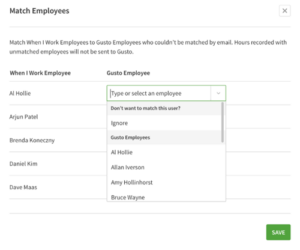 Gusto Integration – When I Work Help Center