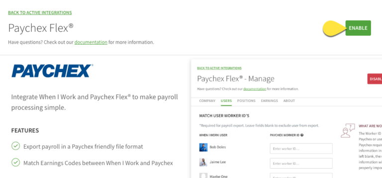 Paychex Integration – When I Work Help Center