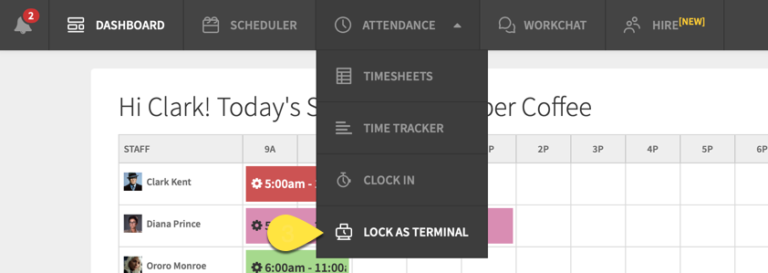 Setting Up a Time Clock Terminal – When I Work Help Center