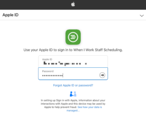 Signing in with Your Apple ID – When I Work Help Center