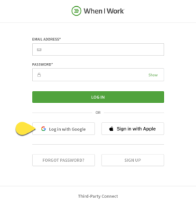 Logging In with Your Google Account – When I Work Help Center