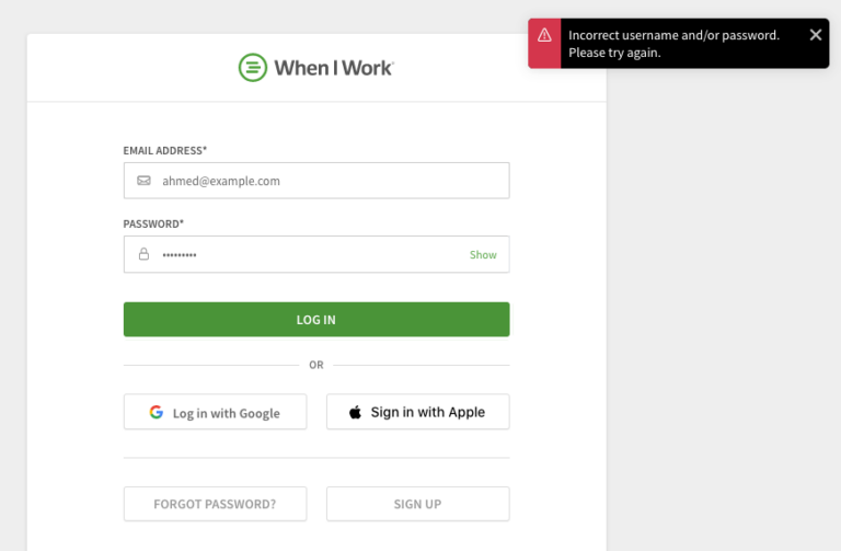 I Can’t Log In – When I Work Help Center