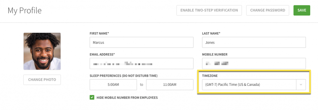 Setting Time Zones – When I Work Help Center