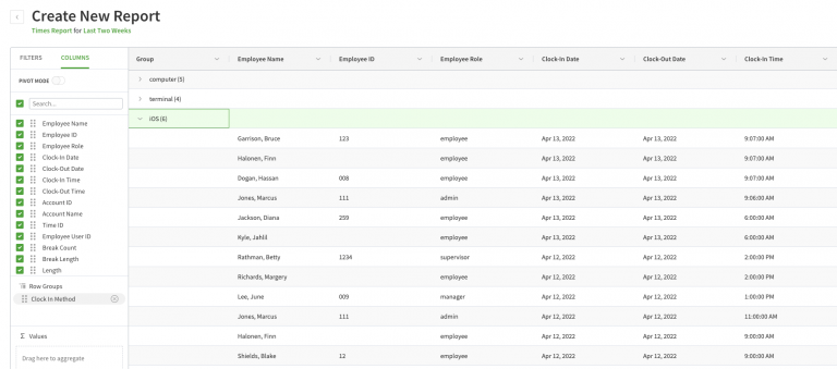 Times Report Example Scenarios – When I Work Help Center