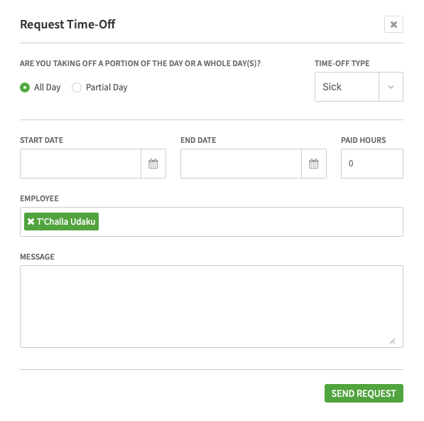 Time Off Types – When I Work Help Center