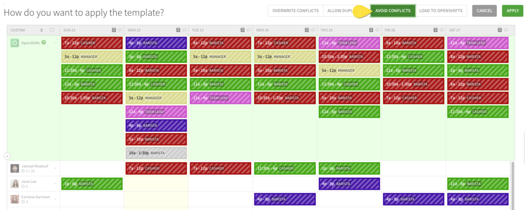 Using Schedule Templates – When I Work Help Center