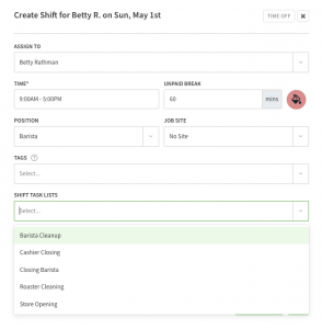 Scheduling Shift Tasks – When I Work Help Center