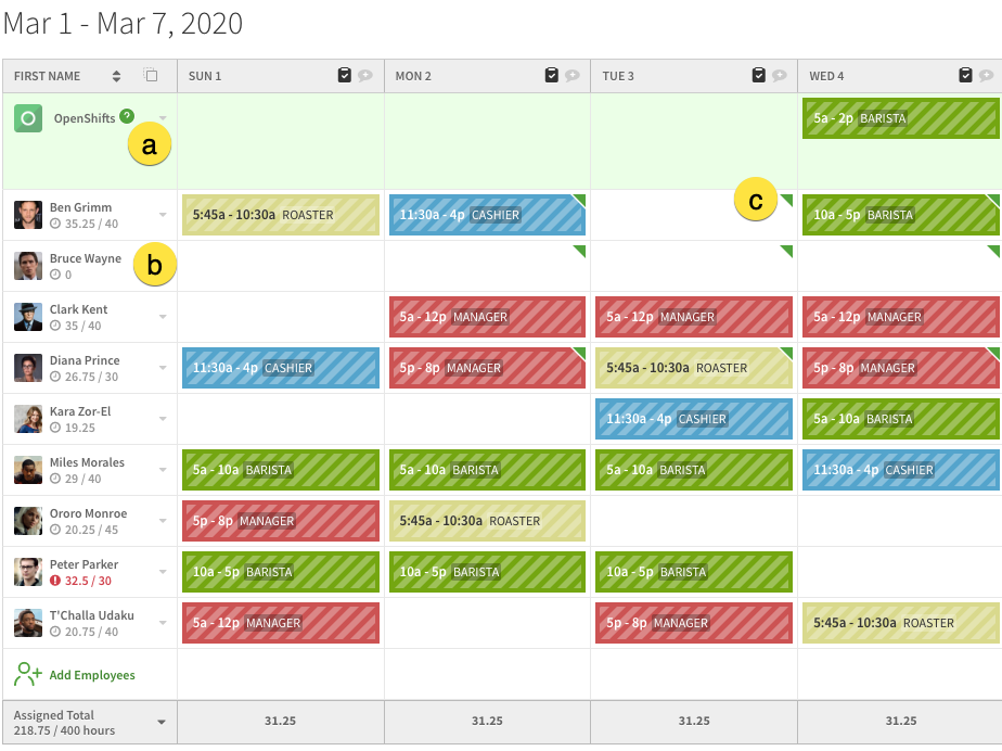Schedule Views – When I Work Help Center
