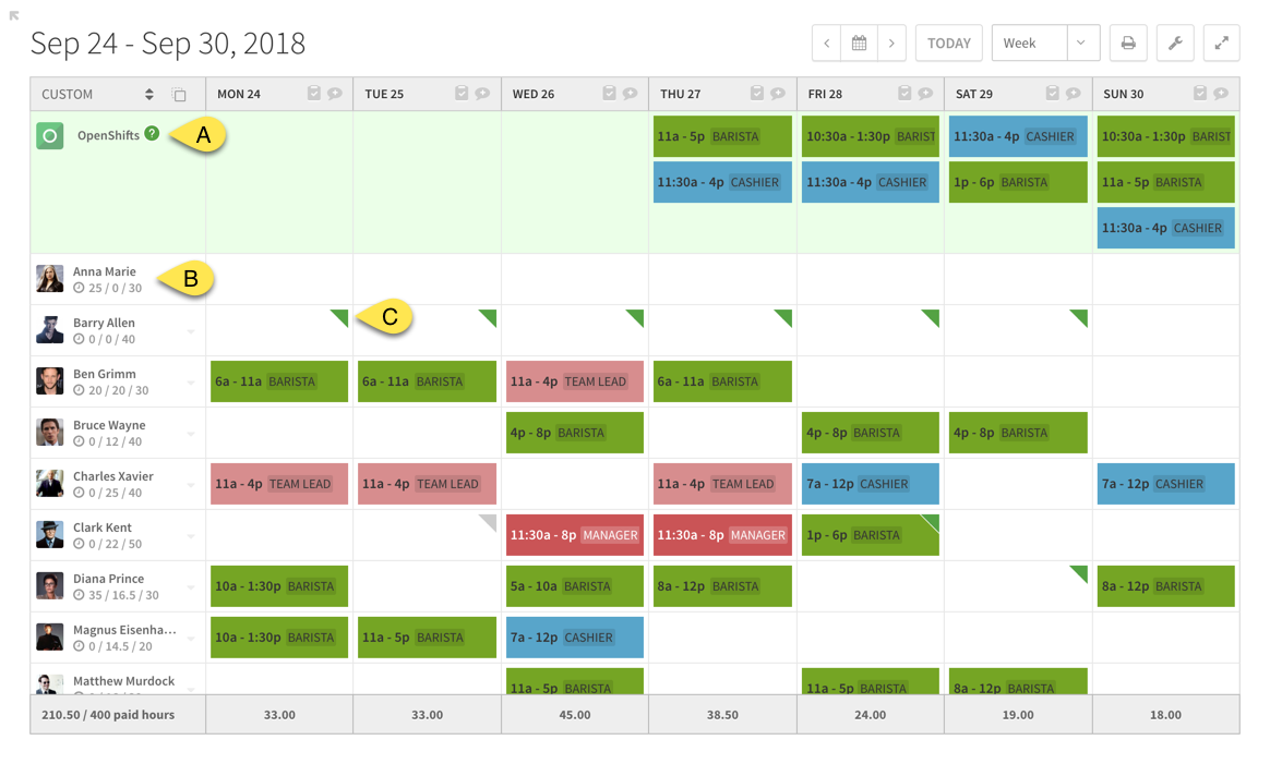 Schedule Views – When I Work Help Center