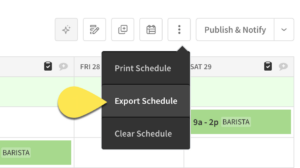 Exporting Schedules – When I Work Help Center
