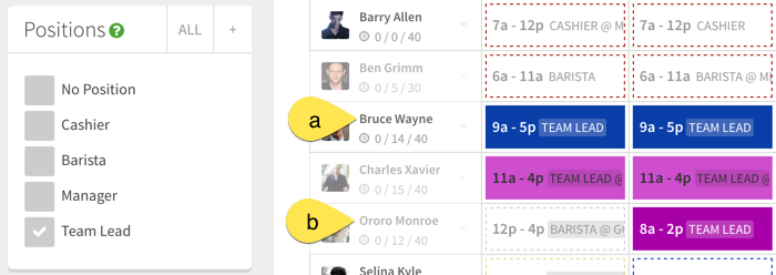 Schedule Filtering – When I Work Help Center